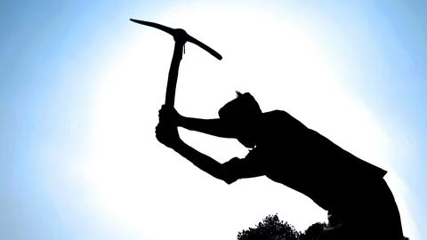 A poor hard working man digging a fertil... | Stock Video | Pond5