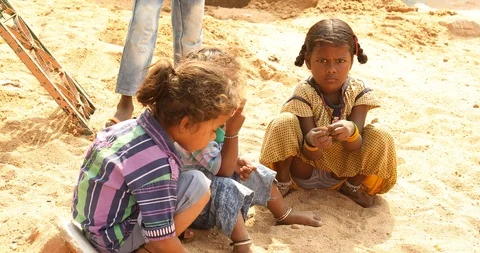 Poor kids Playing | Stock Video | Pond5