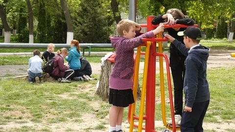 Poor Orphans Children playing together i... | Stock Video | Pond5