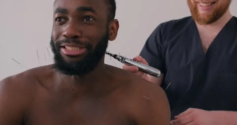 poor scared Black male patients sitting ... | Stock Video | Pond5