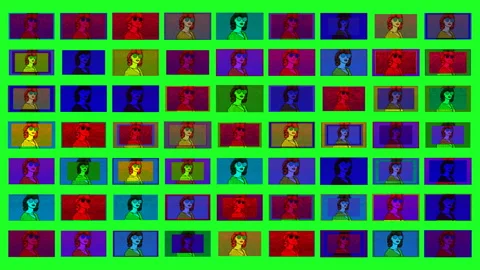 Pop Art animation of woman on green scr... | Stock Video | Pond5