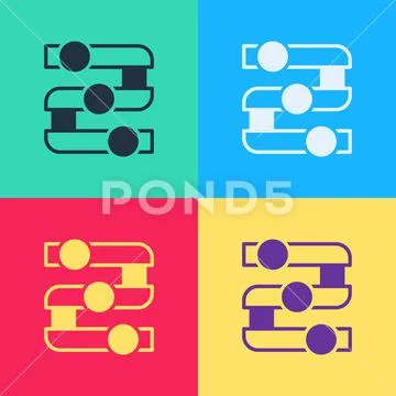 Pop art Graph, schedule, chart, diagram, infographic, pie graph icon ...