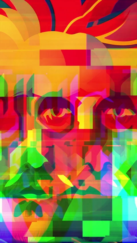 Pop Art illustration Animation vertical ... | Stock Video | Pond5