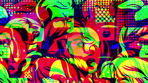 Pop Art illustration Art Animation | Stock Video | Pond5