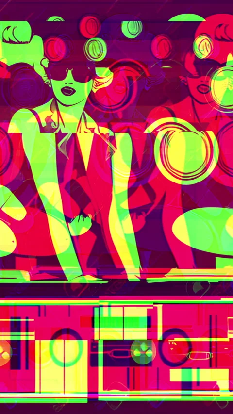 Pop Art Style Animation With Retro Woman... | Stock Video | Pond5