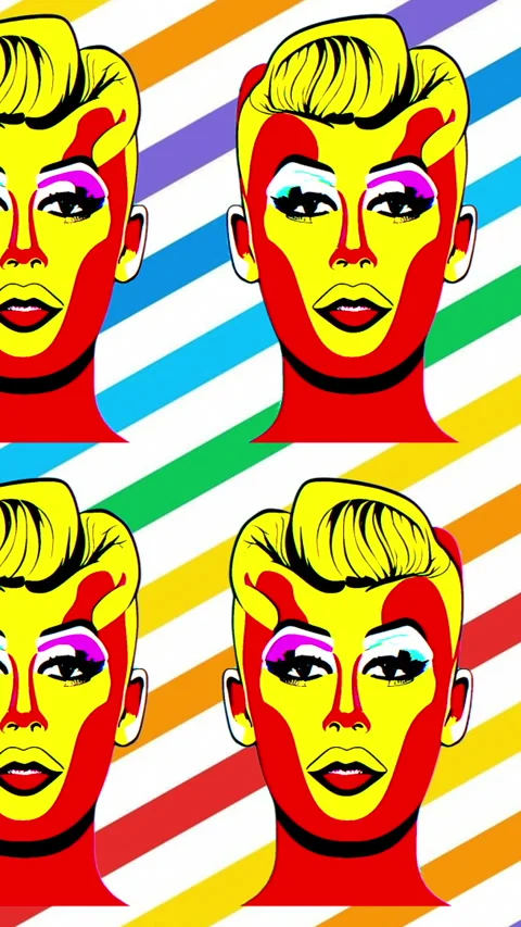 Pop Art Style Animation With Retro Woman... | Stock Video | Pond5