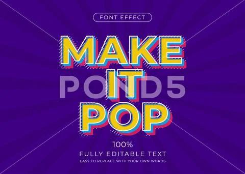 Pop Art text effect . Editable font style: Graphic #213006841