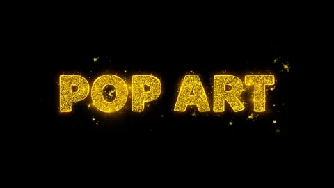 Pop Art Text Sparks Particles on Black B... | Stock Video | Pond5
