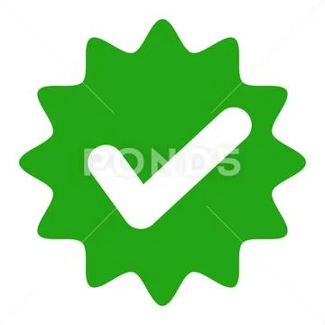 Pop check mark icon. Completion and authentication. Vectors.: Graphic #244035093