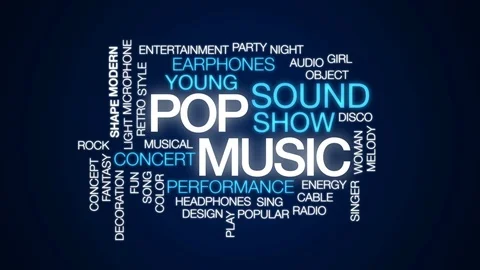 Pop music animated word cloud, text desi... | Stock Video | Pond5