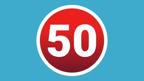 Pop up Number 50 sign symbol animation m... | Stock Video | Pond5
