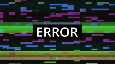 Pop-up text - ERROR. VHS and Glitch effe... | Stock Video | Pond5