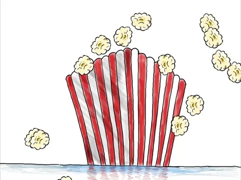 Popcorn Popping Box Drawing Color 2D Ani... | Stock Video | Pond5