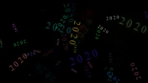 Popping Up Blurry 2020 Number Seamless L... | Stock Video | Pond5