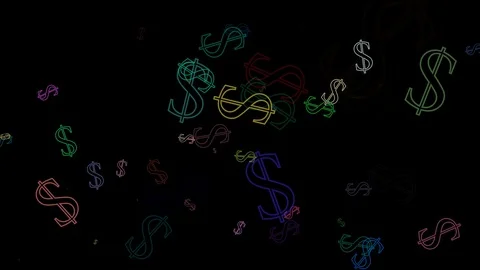Popping Up Dollar Signs Seamless Loop | Stock Video | Pond5