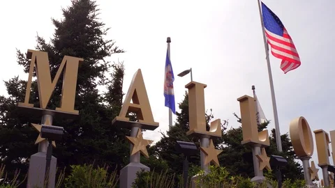 Popular Mall of America sign with Flag i... | Stock Video | Pond5