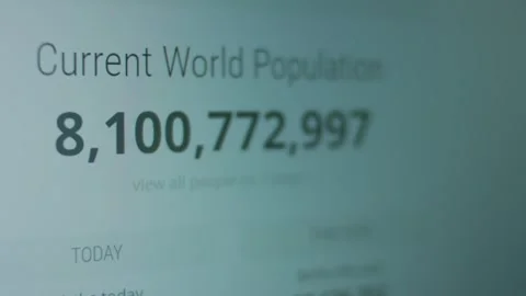 Population number growing on laptop scre... | Stock Video | Pond5