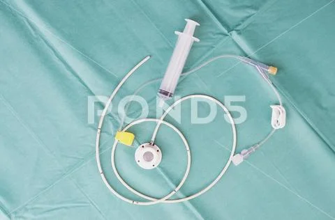 Port a catheter or central venous port insertion, puncture at chest ...