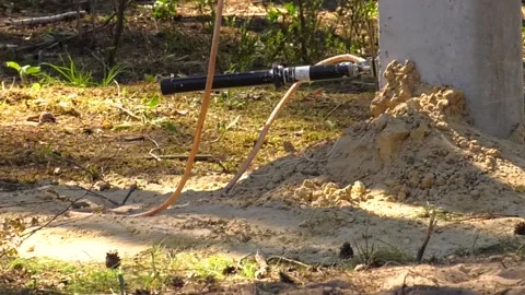Portable grounding. Temporary grounding ... | Stock Video | Pond5