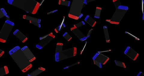 Portable Video Games Falling slow motion... | Stock Video | Pond5