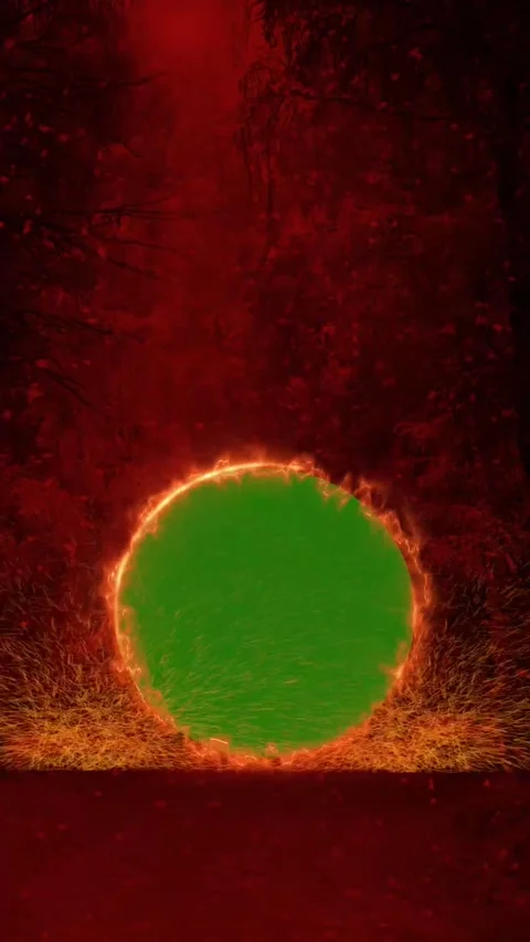 portal light effect with fire lines gree... | Stock Video | Pond5