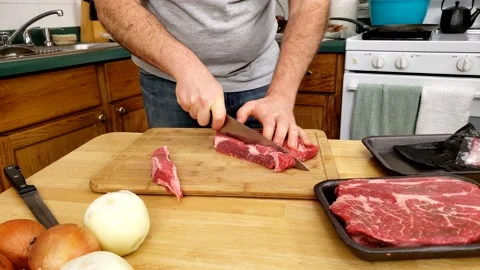 Raw Beef Strips Stock Video Footage | Royalty Free Raw Beef Strips ...