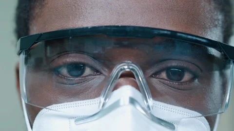 Portrait of African American chemist pos... | Stock Video | Pond5