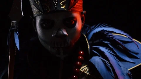 Portrait of an african shaman in traditi... | Stock Video | Pond5