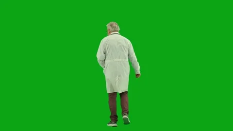 Portrait of aged man medic on chroma key... | Stock Video | Pond5