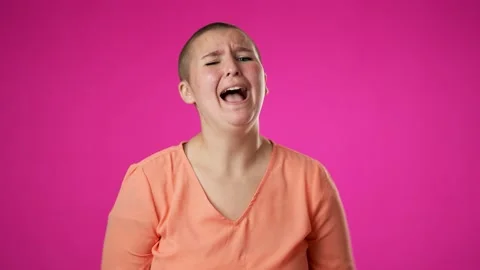 Portrait of amazed non binary gender flu... | Stock Video | Pond5