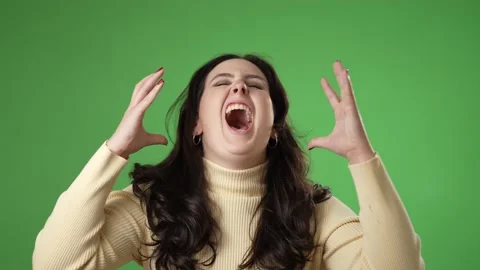 Portrait of angry frustrated despair ups... | Stock Video | Pond5