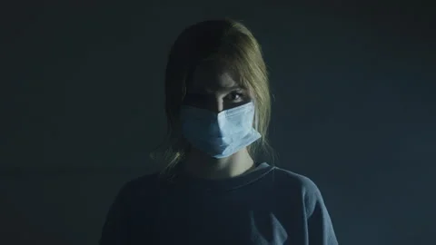 Portrait of an Angry Masked Woman in Fro... | Stock Video | Pond5