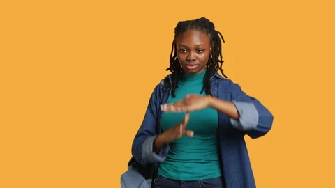 Portrait of assertive woman asking for t... | Stock Video | Pond5