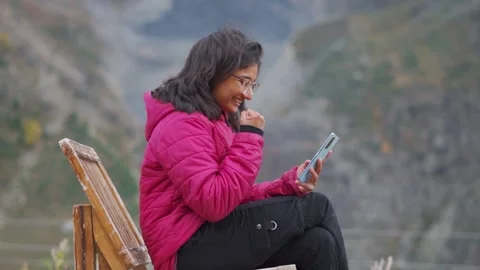 Girl Indian Mobile Stock Footage ~ Royalty Free Stock Videos | Pond5