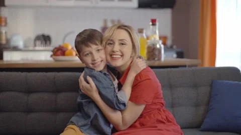 Portrait of beautiful laughing, happy mo... | Stock Video | Pond5