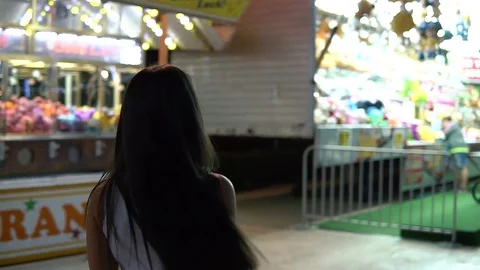 Portrait of a brunette girl visiting lun... | Stock Video | Pond5