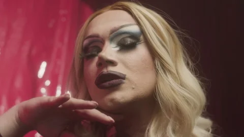 Portrait of Confident Drag Queen Posing ... | Stock Video | Pond5