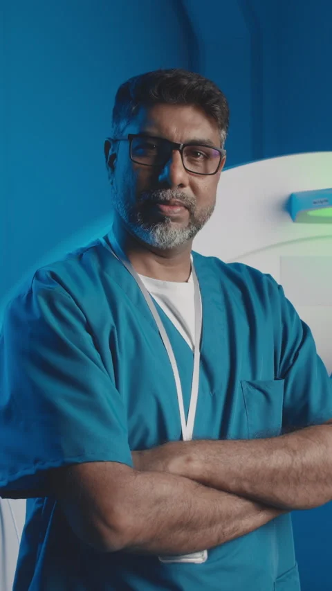 Portrait of Confident Male Nurse in Unif... | Stock Video | Pond5