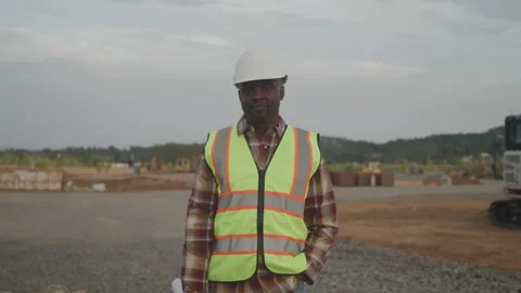 Portrait of Construction Worker with Saf... | Stock Video | Pond5