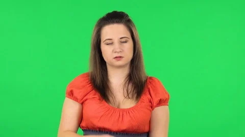 Portrait of cute girl suffering from hea... | Stock Video | Pond5