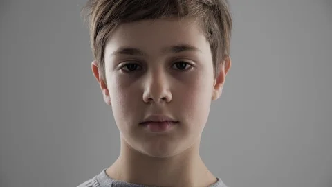 Portrait of cute young 11 - 12 year old ... | Stock Video | Pond5