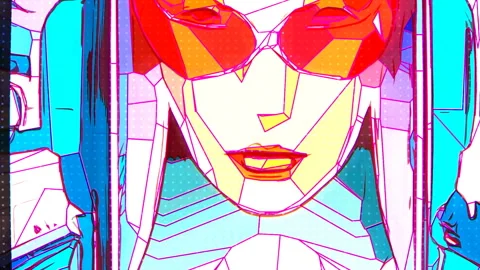 Portrait of a cyberpunk girl transformin... | Stock Video | Pond5