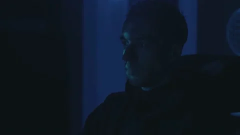 Portrait of dangerous hacker programmer ... | Stock Video | Pond5