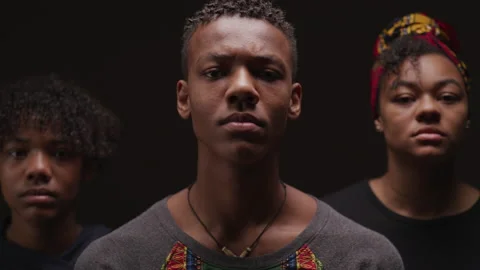 Portrait of Family Trio in African Print... | Stock Video | Pond5