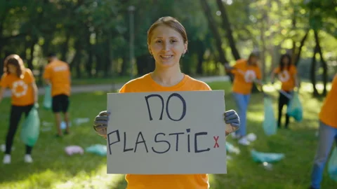 Portrait of Female Activist Holding No P... | Stock Video | Pond5