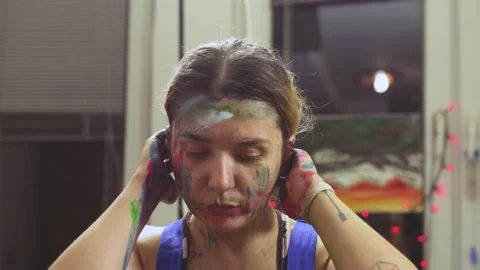 4 Girls Fingerpaint Stock Video Footage | Royalty Free 4 Girls ...