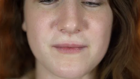 A portrait of the female body part on an... | Stock Video | Pond5