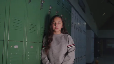 Portrait of a Female Middle Schooler Sta... | Stock Video | Pond5