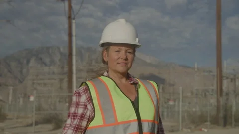 Portrait of Female Power Grid Worker in ... | Stock Video | Pond5