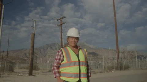 Portrait of Female Power Grid Worker in ... | Stock Video | Pond5